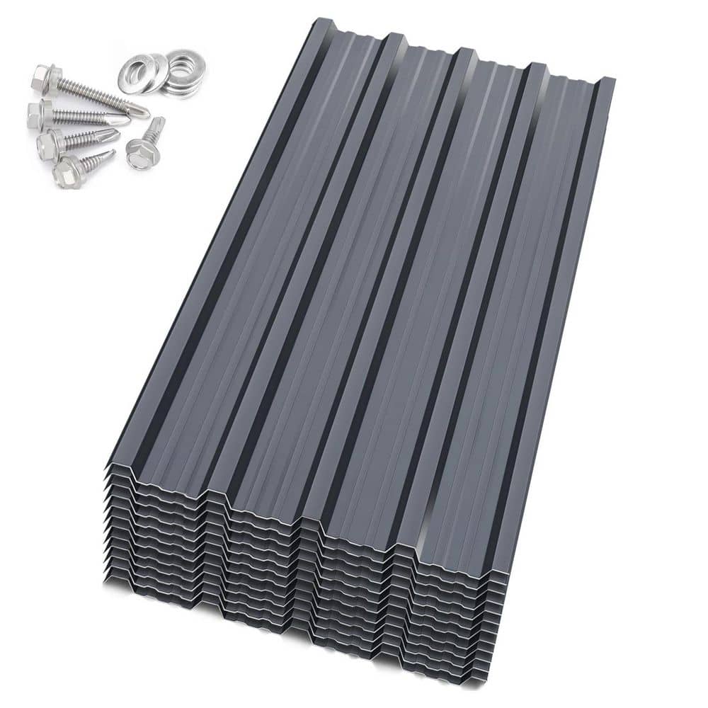 1.4 ft. x 3.54 ft. Corrugated Roof Panel Profile 30 Gauge Galvanized ...