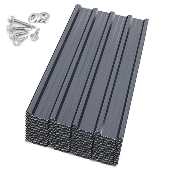 1.4 ft. x 3.54 ft. Corrugated Roof Panel Profile 30 Gauge Galvanized ...