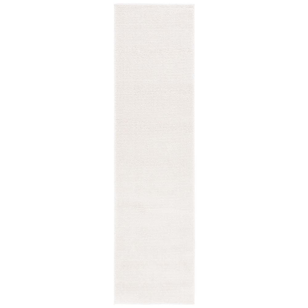 SAFAVIEH Melody 2 ft. x 12 ft. Ivory Solid Parallel Runner Rug MEL108A ...
