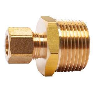 LTWFITTING 3/8 in. O.D. Comp x 1/8 in. MIP Brass Compression Adapter ...