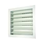Master Flow 12 in. x 18 in. Plastic Wall Louver Static Vent in White ...