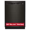 KitchenAid 24 in. Black Stainless Front Control Built-in Tall Tub ...