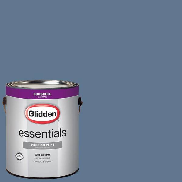Glidden Essentials 1 gal. #HDGV21 Deep Blue Shadow Eggshell Interior ...