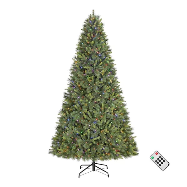 Home Accents Holiday 9 ft. Pre Lit LED Forest Pine Artificial Christmas Tree T13 24HD24006 The Home Depot