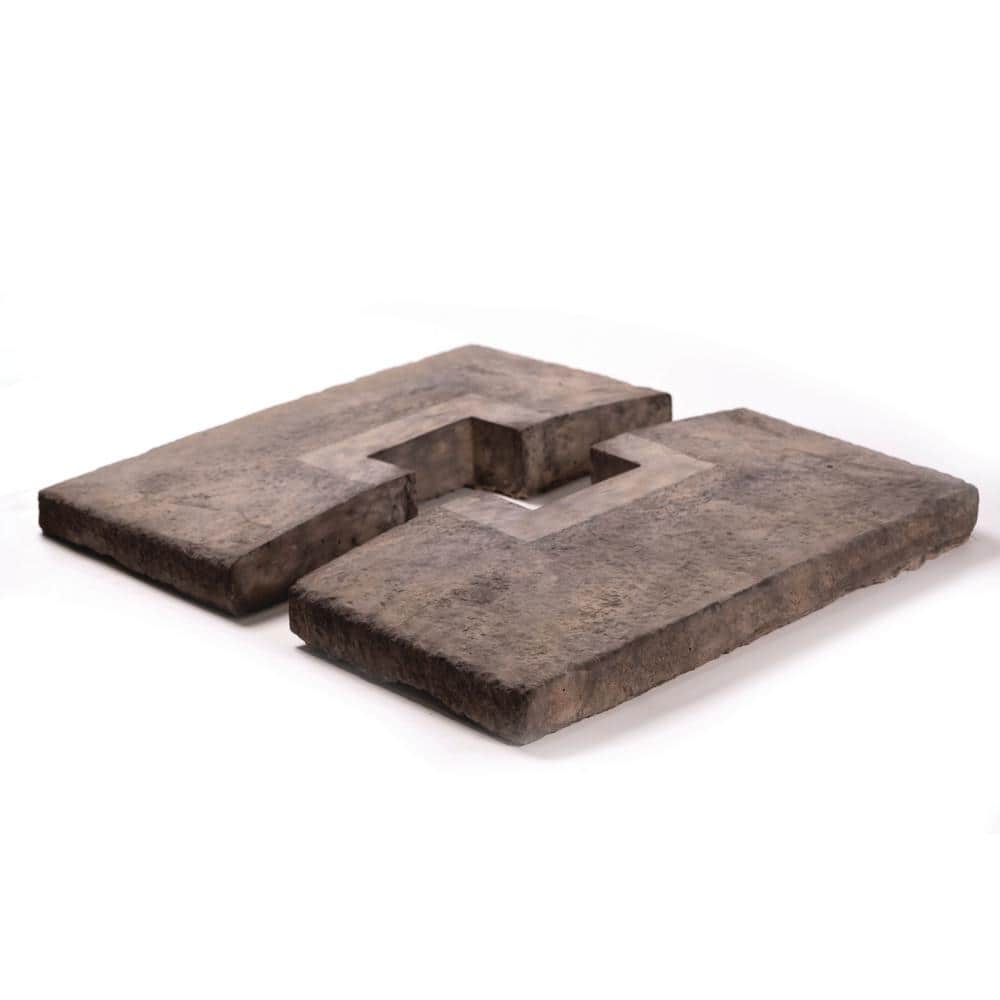 ClipStone Smoke Peaked Split Column CapStone 18 in. x 18 in. for 4x4 ...