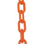 Mr. Chain 2 in. (#8, 51 mm) x 50 ft. HD Safety Orange Plastic Chain ...