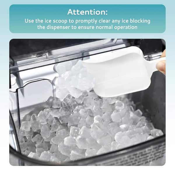 35 lbs. Freestanding Countertop Nugget Ice Maker, Self-Cleaning Sonic ...