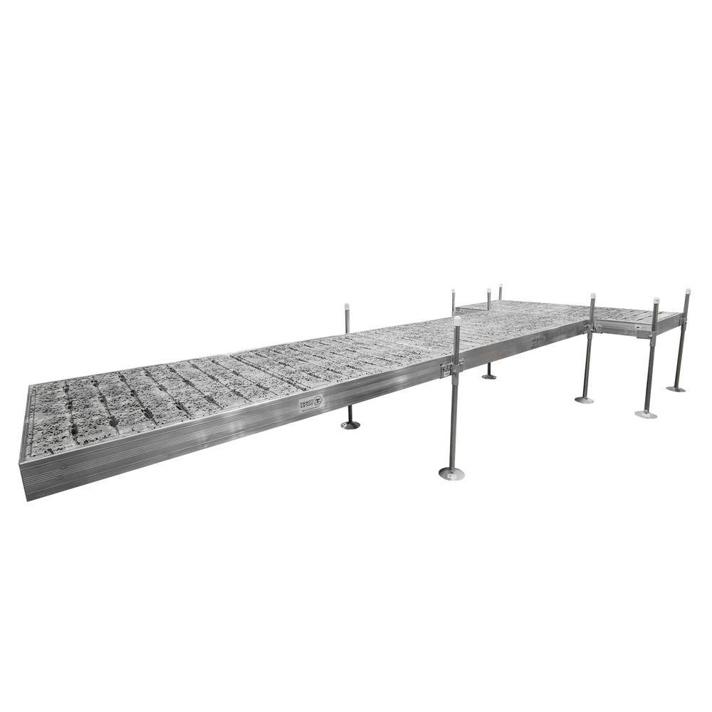 Tommy Docks 20 ft. T-Shaped Aluminum Frame with Terrazzo Decking ...
