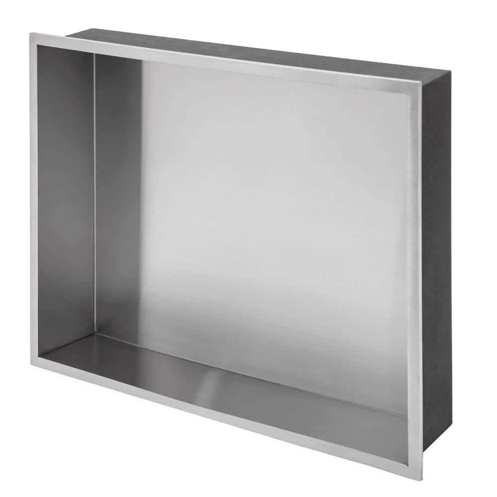 Tenleaf 19 in. W x 15 in. H x 3.94 in. D Stainless Steel Shower Niche ...