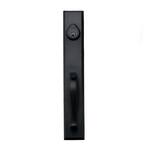 DELANEY HARDWARE Sandcast Cordoba Aged Black Single Cylinder Deadbolt Entry Door Handleset with ...