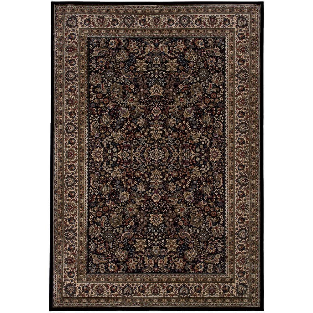 Home Decorators Collection Westminster Black 4 ft. x 6 ft. Area Rug ...