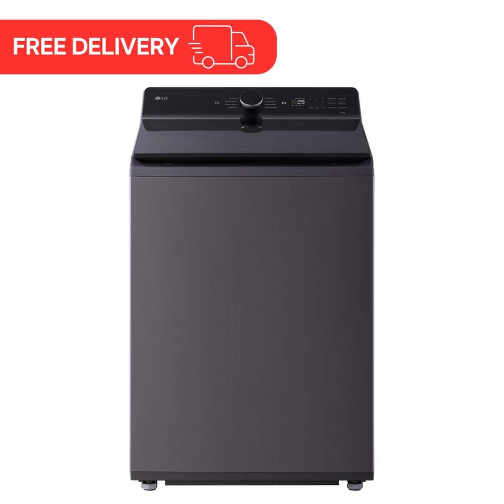 LG 5.5 cu. ft. SMART Top Load Washer in Matte Black with Impeller, Easy ...