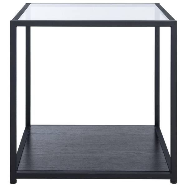 SAFAVIEH Ackley 19.7 in. Black Square Glass End Table ACC2001A - The ...