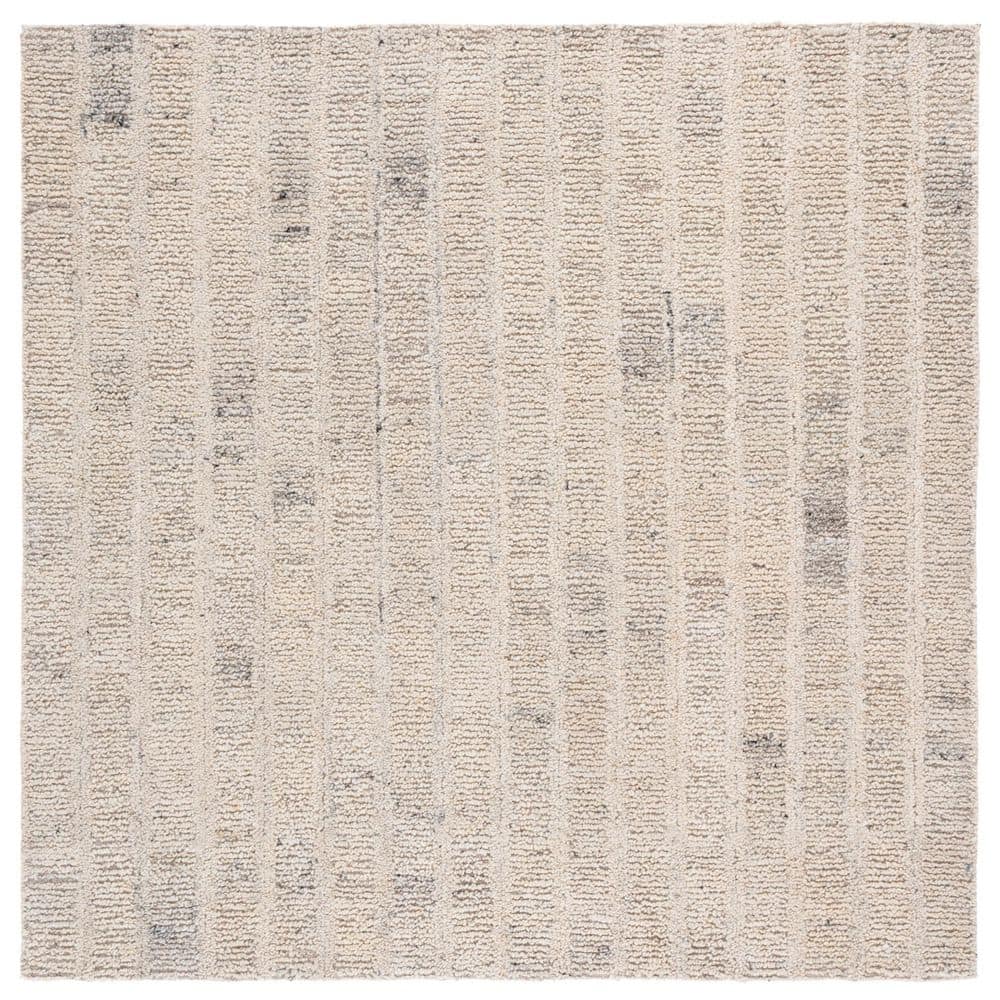 SAFAVIEH Harvest 6 ft. x 6 ft. Beige Isometric Tile Square Area Rug ...
