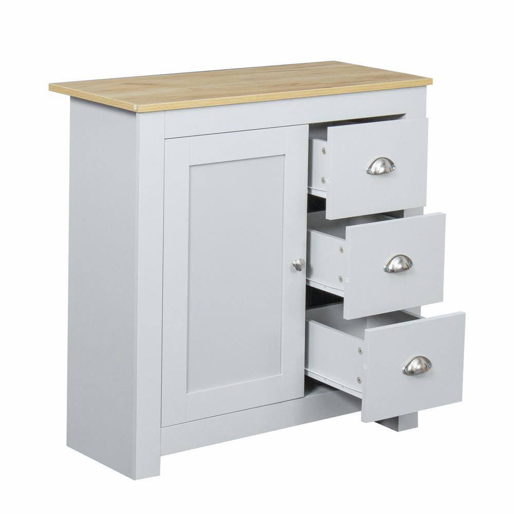Donason Grey Sideboard with Drawers ZY-P539070 - The Home Depot