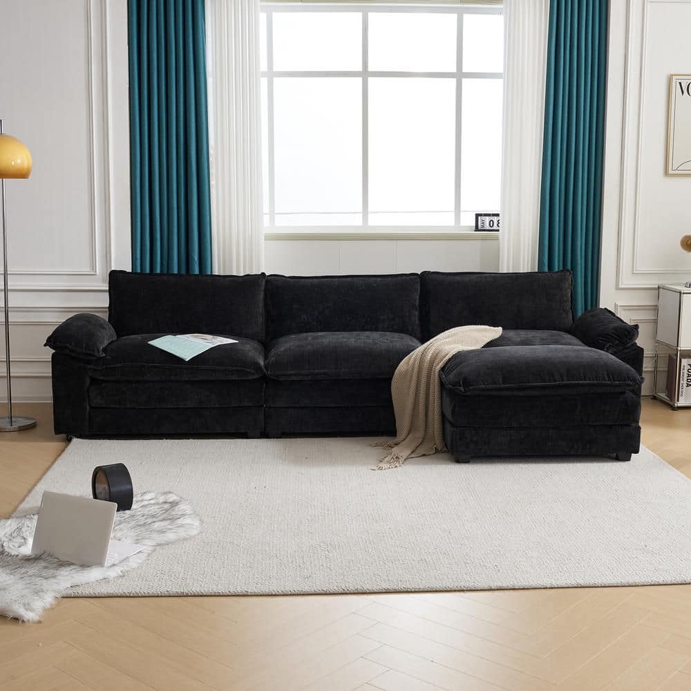 Karl home Double-Layer Cushion's Collection 120 in Wide Pillow Top Arm ...