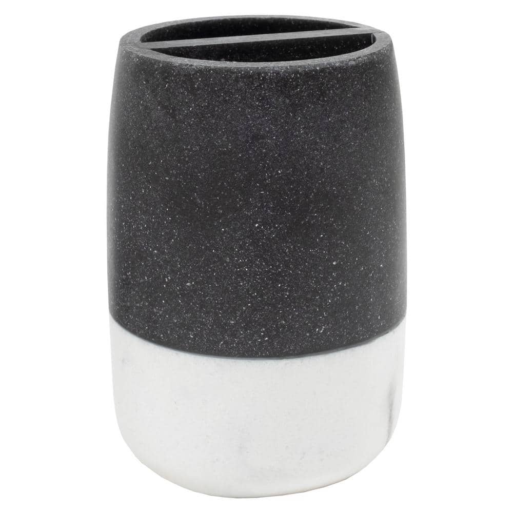 Sweet Home Collection Marbelized Toothbrush Holder Bathroom Accessory ...