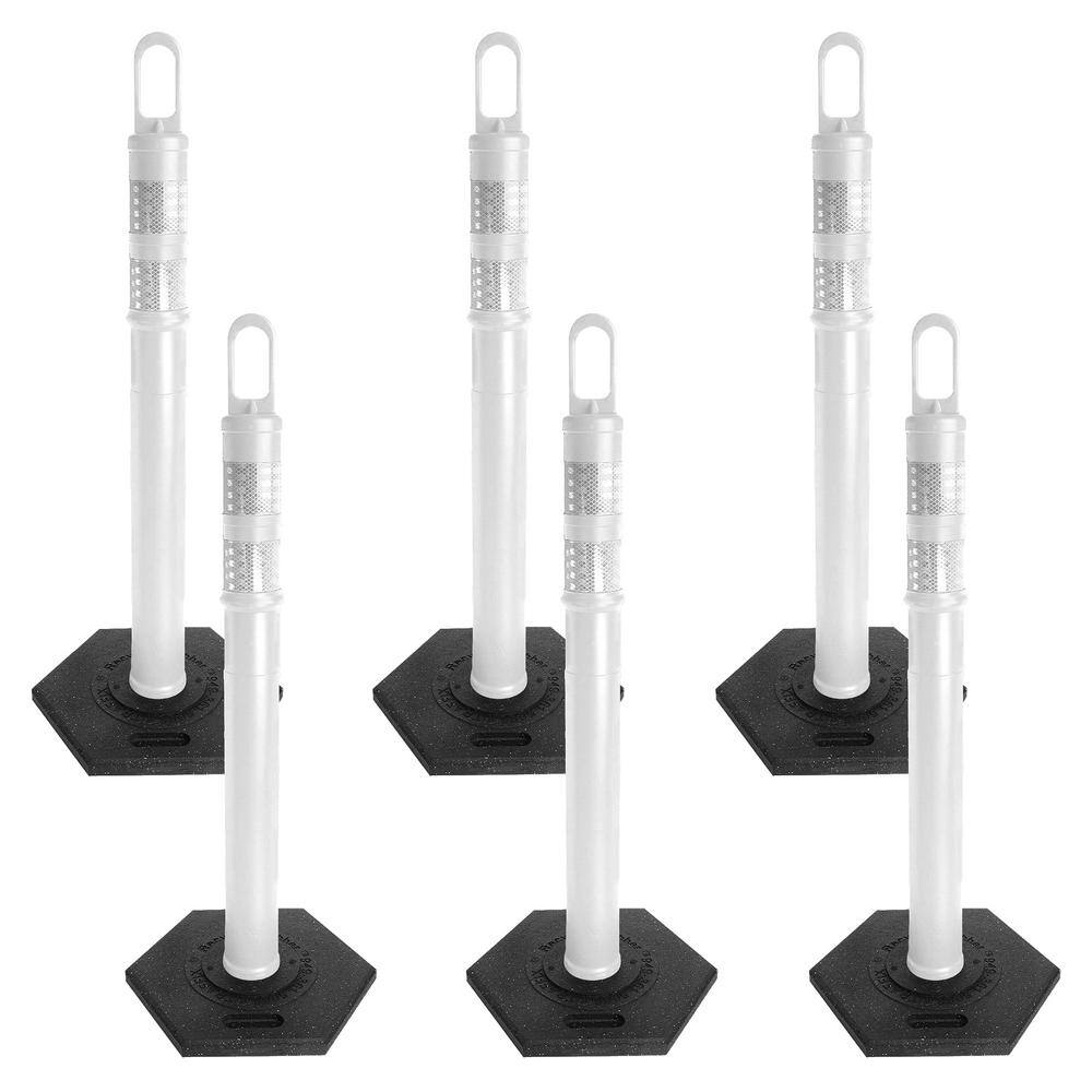 Mr. Chain White Delineators (6-Pack) 78201-6 - The Home Depot