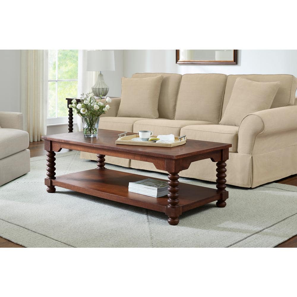 Home Decorators Collection Glenmore 54 in. Large Walnut Brown Rectangle ...