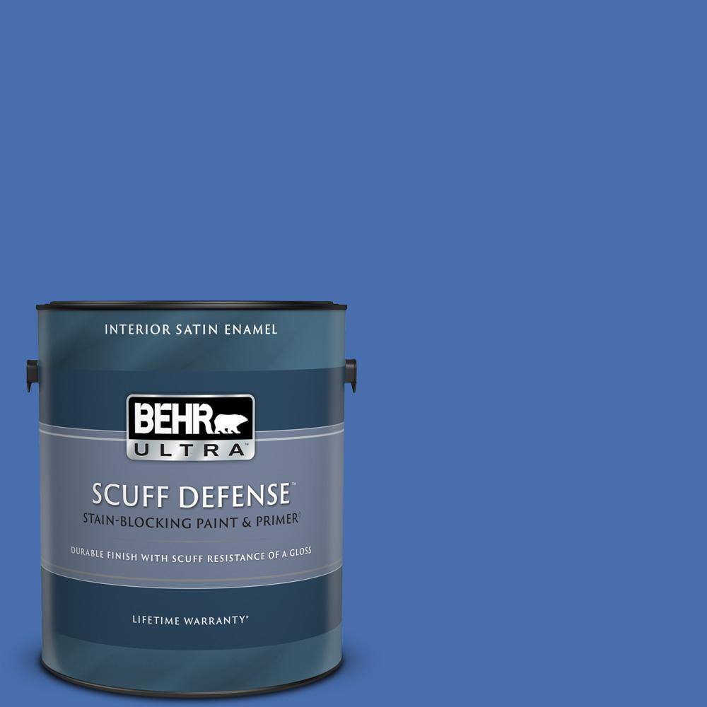 BEHR ULTRA 1 gal. #PPU15-05 New Age Blue Extra Durable Satin Enamel ...