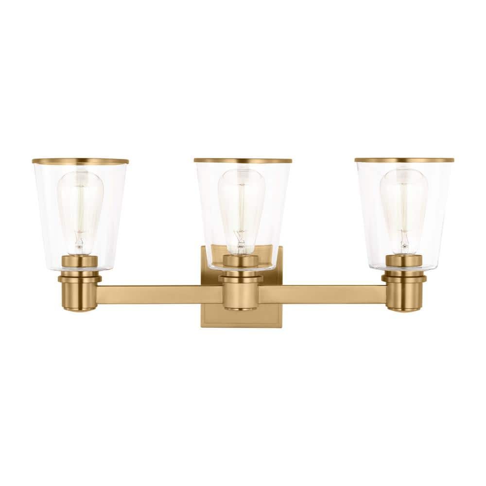 Generation Lighting Alessa 22.125 in. W x 9.375 in. H 3-Light Burnished ...