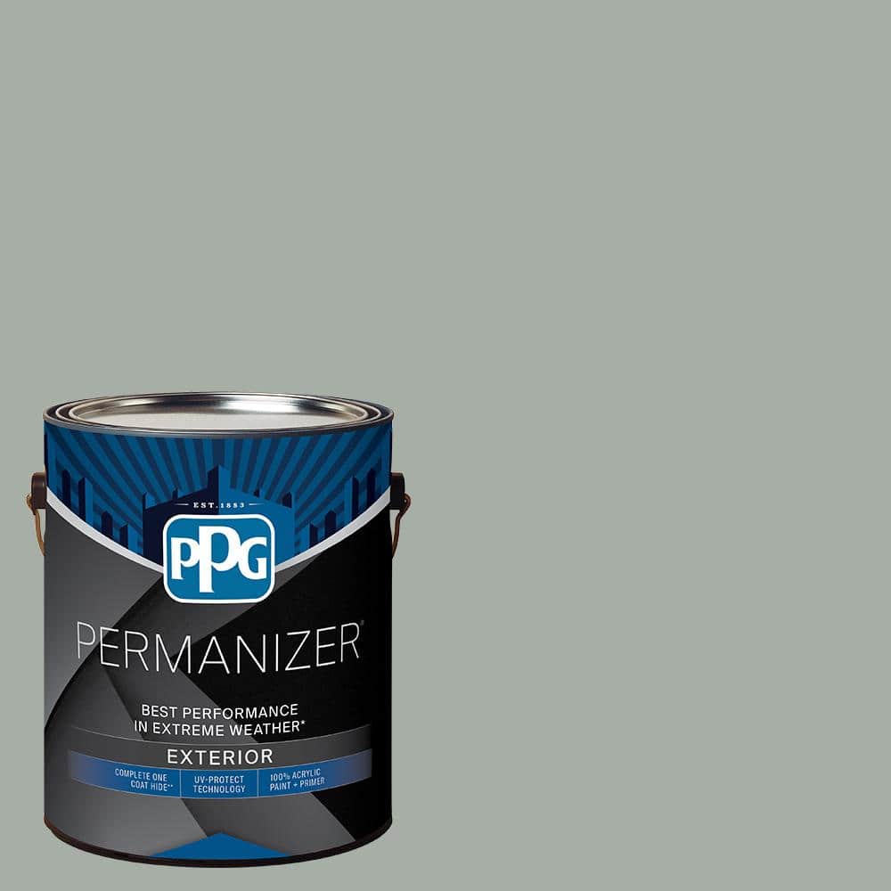 PERMANIZER 1 gal. PPG1033-4 Light Drizzle Satin Exterior Paint PPG1033 ...
