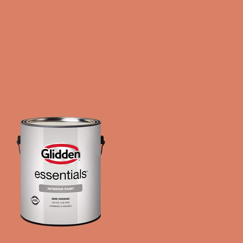 Glidden Essentials 1 gal. PPG1192-6 Summer Sunset Semi-Gloss Interior ...