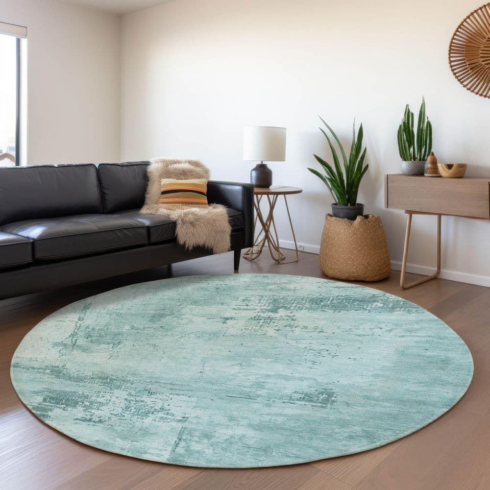 Addison Rugs Mayfield Premium Machine Washable Abstract AMF1062 Seafoam ...