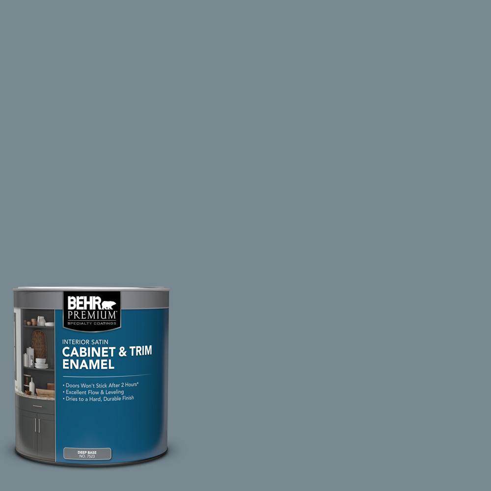 BEHR PREMIUM 1 qt. #N470-5 Norwegian Blue Satin Enamel Interior Cabinet ... BEHR PREMIUM 1 qt. #N470-5 Norwegian Blue Satin Enamel Interior Cabinet ...