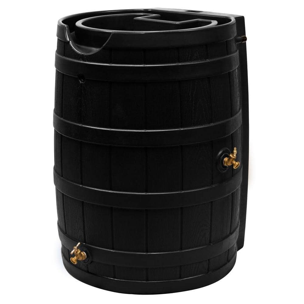 Rain Wizard 65 Gal. Rain Barrel RW65-BLK - The Home Depot