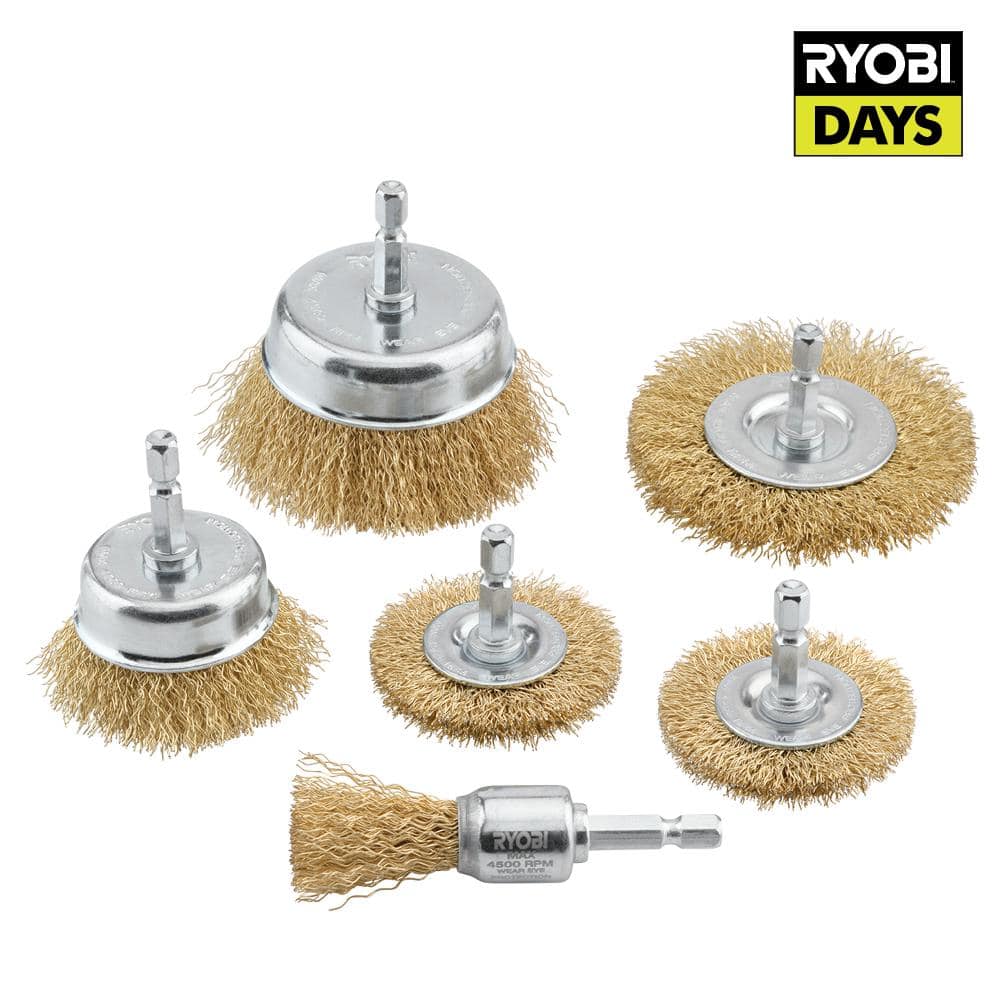 RYOBI Wire Wheel Assortment Set (6-Piece) A72601 - The Home Depot