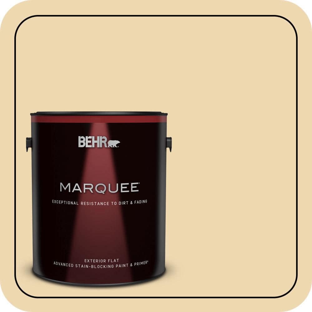 BEHR MARQUEE 1 gal. #PPU6-11 Hummus Flat Exterior Paint & Primer 445001 ...