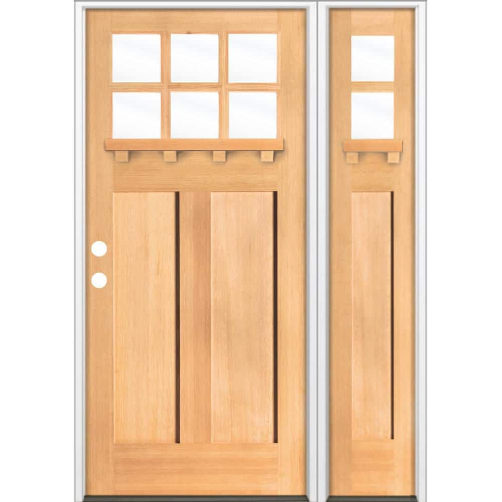 Krosswood Doors 50 in. x 80 in. Craftsman 6-Lite Right-Hand/Inswing ...
