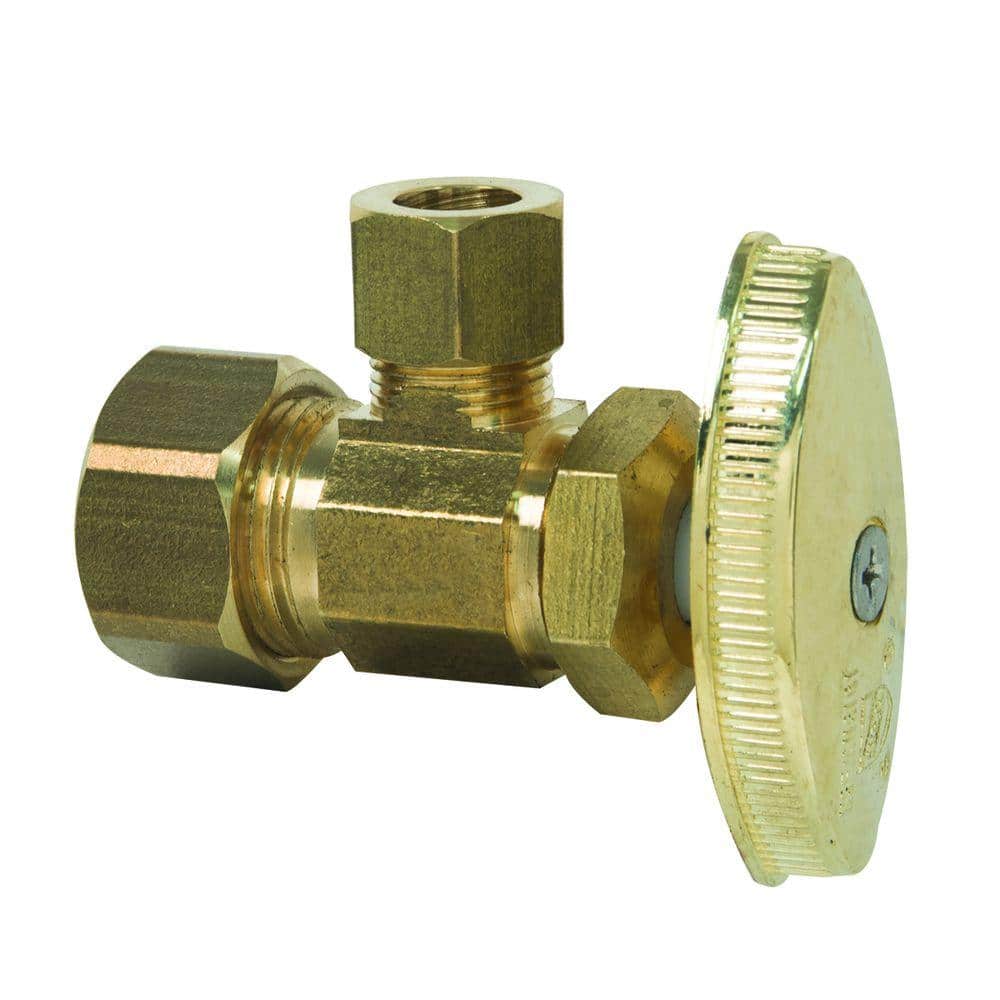 Everbilt 1/2 in. Nominal Compression x 3/8 in. O.D. Compression Brass ...