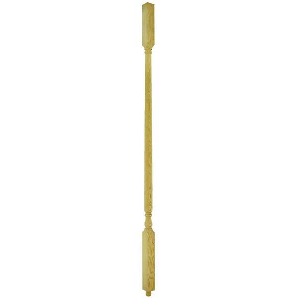 EVERMARK Stair Parts 39 in. x 1-1/4 in. 5141 Unfinished Hemlock Square ...