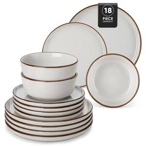 vancasso 18-Piece Gray Stoneware Dinnerware Set (Service for 6) Dining ...