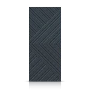 CALHOME 24 in. x 84 in. Hollow Core Charcoal Gray Stained Composite MDF ...