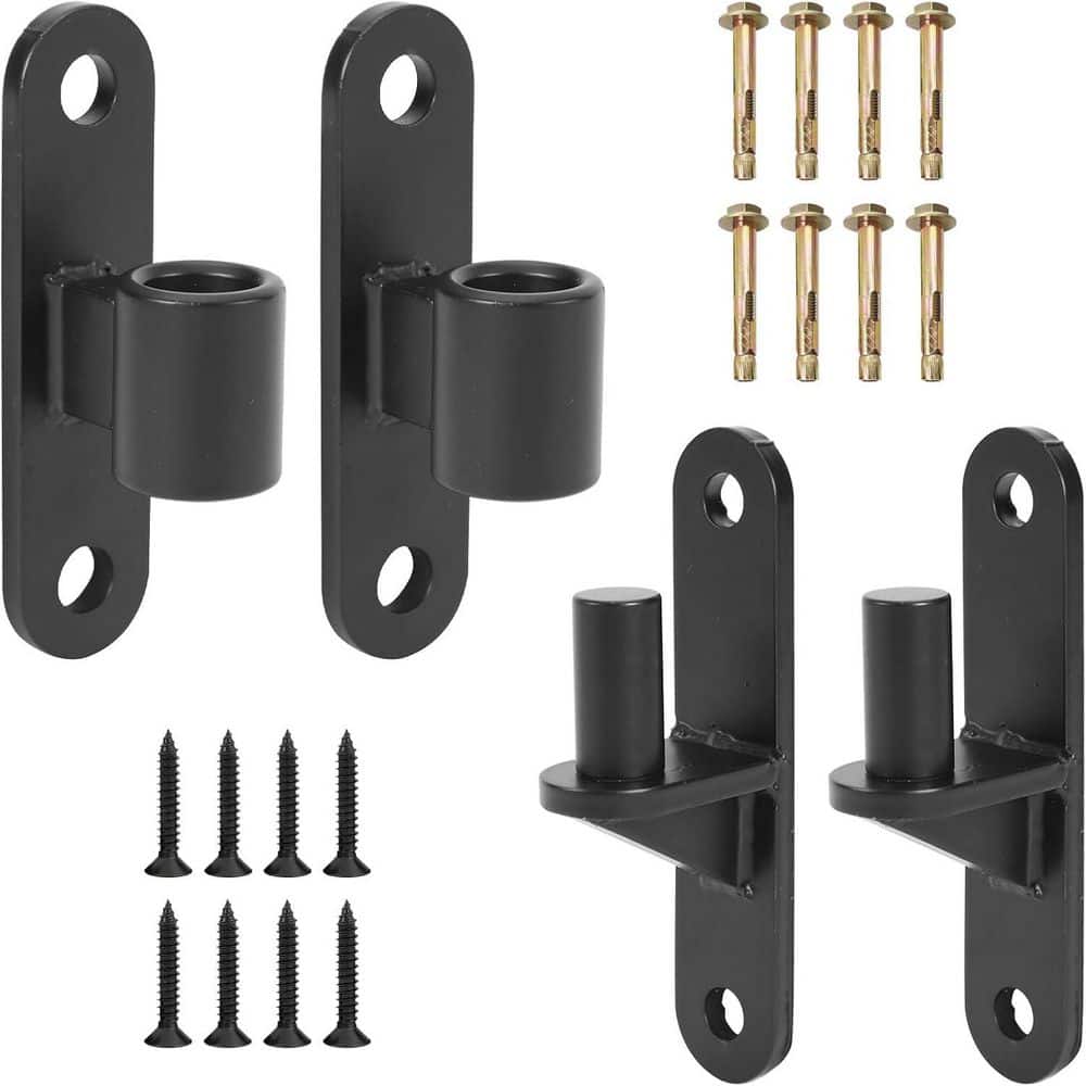 Heavy Duty Wall Mount Gate Hinges 4.5 x 1 x 1.8 Black Steel for Wooden ...