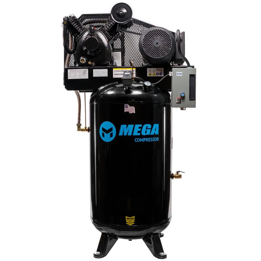 Mega Compressor 80 Gal. 7.5 HP 175 PSI Electric Upright Air Compressor ...