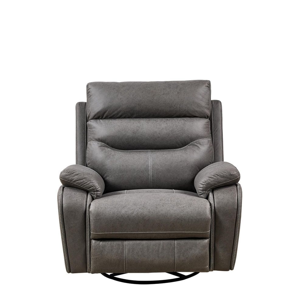 Boyel Living Grey Dual OKIN Motor Rocking Recliner Chiar 240° Swivel ...