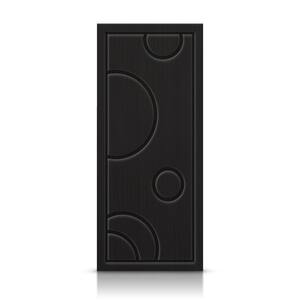 CALHOME 36 in. x 84 in. Hollow Core Black Stained Composite MDF ...