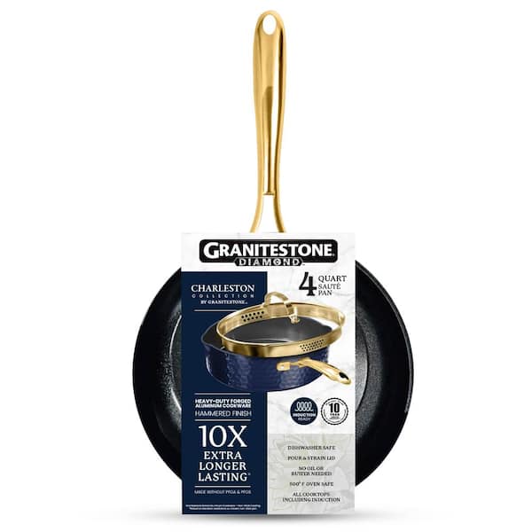 GRANITESTONE Charleston Collection 4 qt. Aluminum Hammered Nonstick ... GRANITESTONE Charleston Collection 4 qt. Aluminum Hammered Nonstick ...