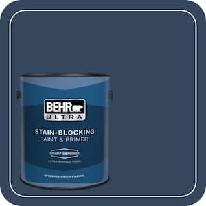BEHR ULTRA 1 gal. #MQ5-54 Compass Blue Satin Enamel Exterior Paint ...