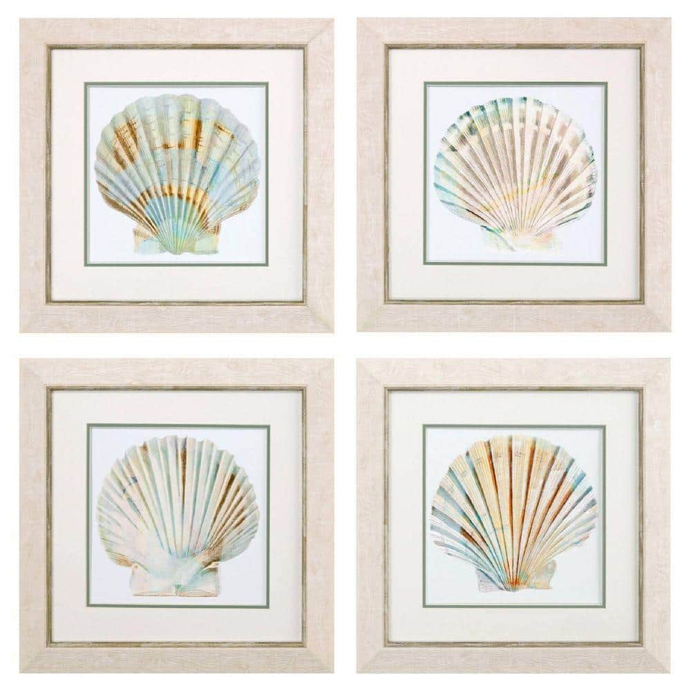 Paragon 4 Piece Framed Giclee Coastal Art Print 20 in. x 20 in. 46975 ...