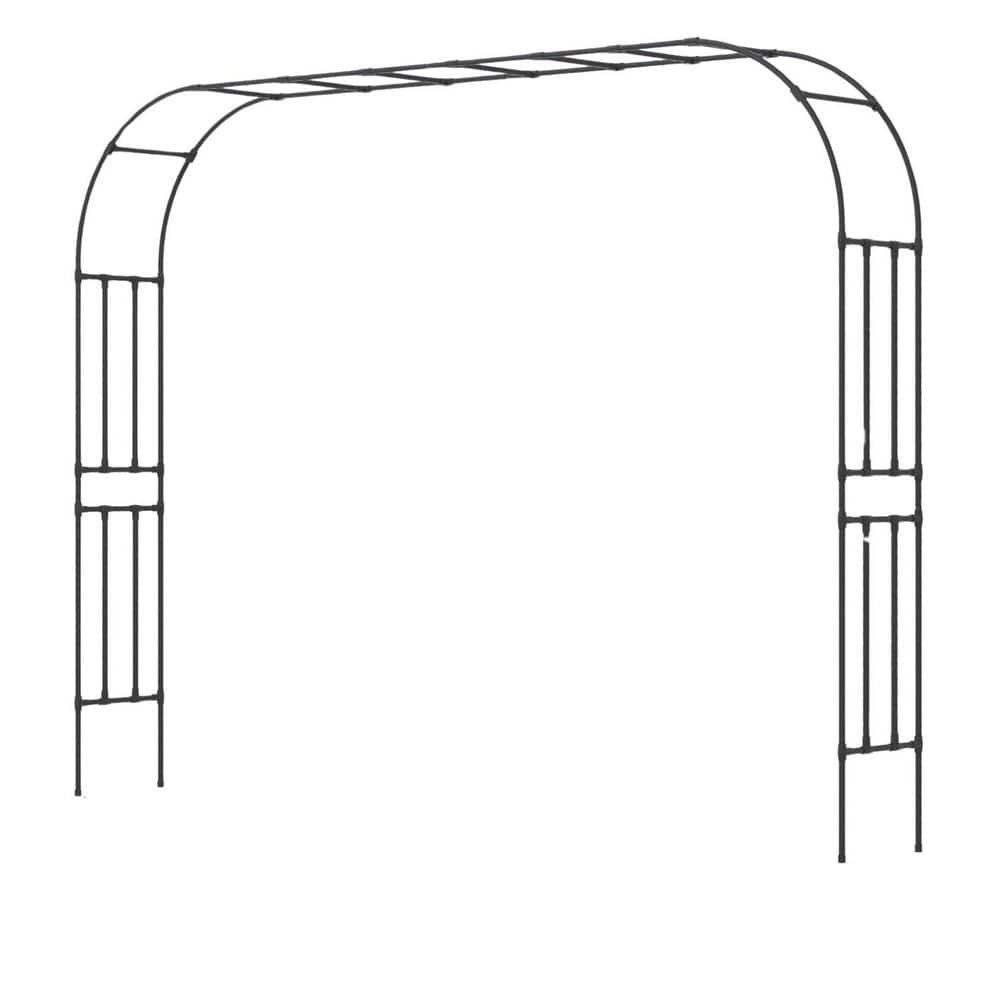 Justincity Garden Arch Trellis 126 in. x 94.5 in. Galvanized Steel Pipe ...