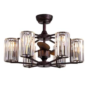 FANNEHONNE 27.17 in. Indoor Bronze Farmhouse Candle Ceiling Fan with ...