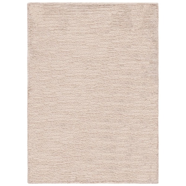SAFAVIEH Casablanca 6 ft. x 9 ft. Beige Solid Color Flokati Area Rug ...