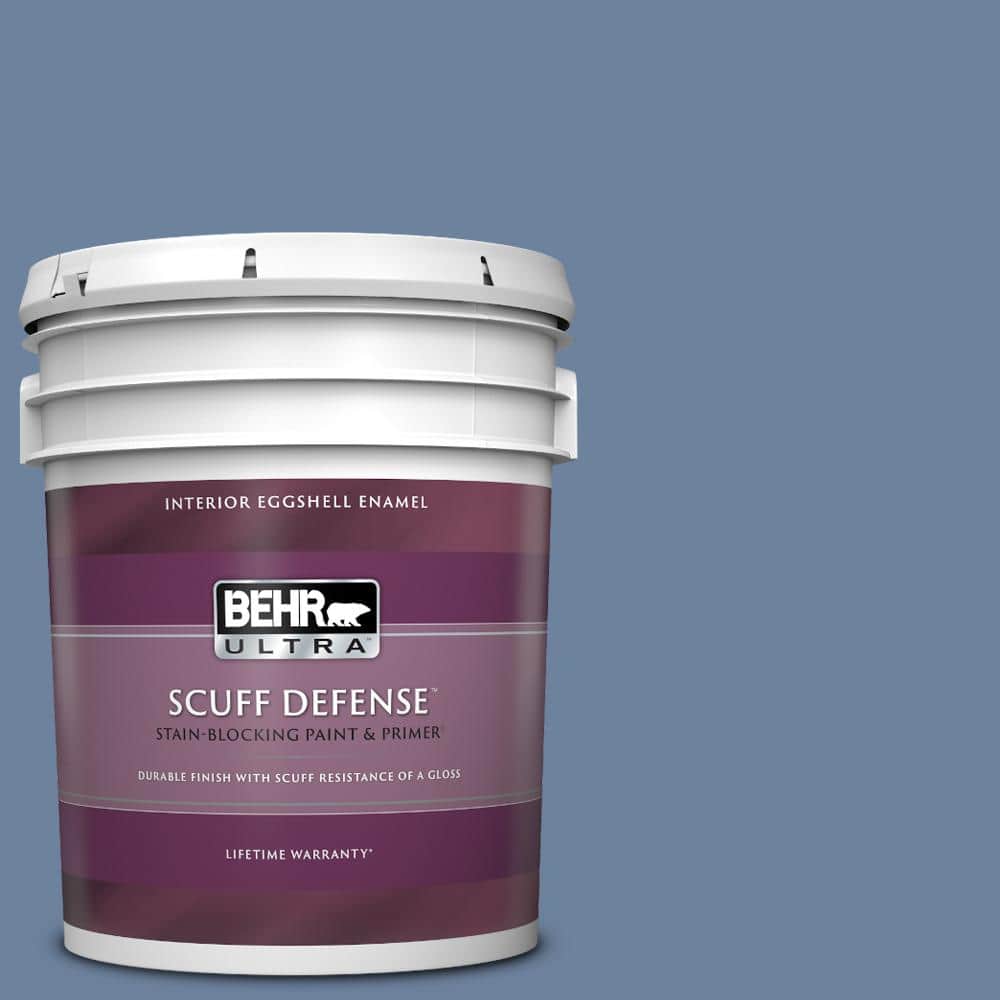 BEHR ULTRA 5 gal. #S530-5 Brisk Blue Extra Durable Eggshell Enamel ...