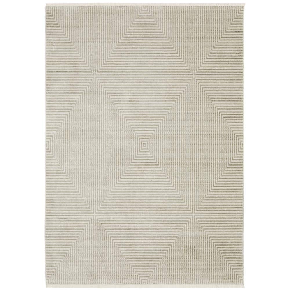 AVERLEY HOME Brooker Beige/Ivory 10 ft. x 13 ft. Geometric Diamond ...