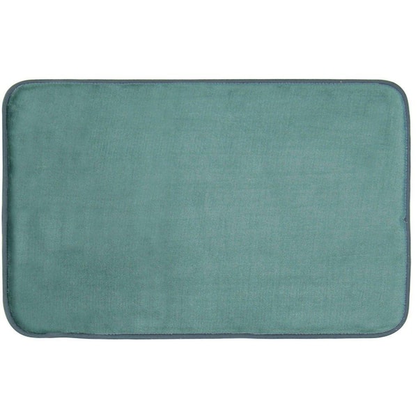 Home Dynamix Ultimate Luxury Blue 21 in. x 34 in. Memory Foam Bath Mat ...